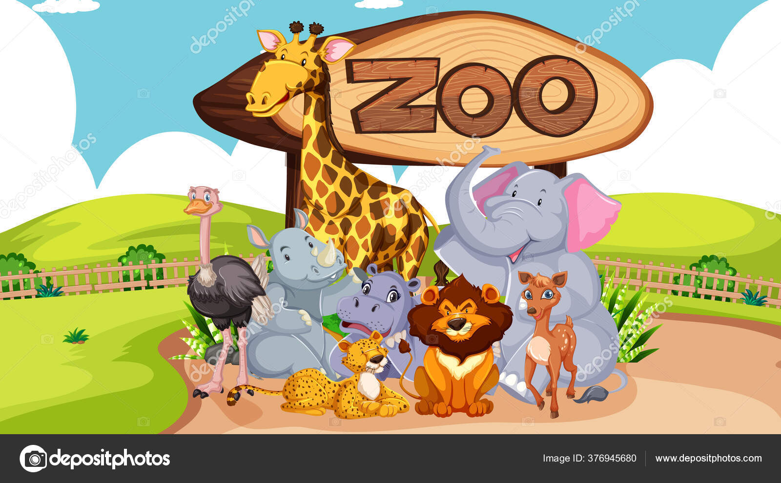 Zoo Sign Clip Art Zoo Sign Made Of Rock 455772 Vector Art At Vecteezy
