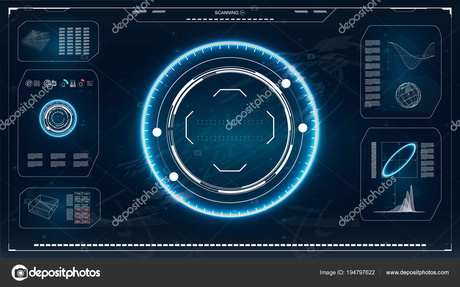 Futuristic user interface. Vector illustration for your design. — Stock ...