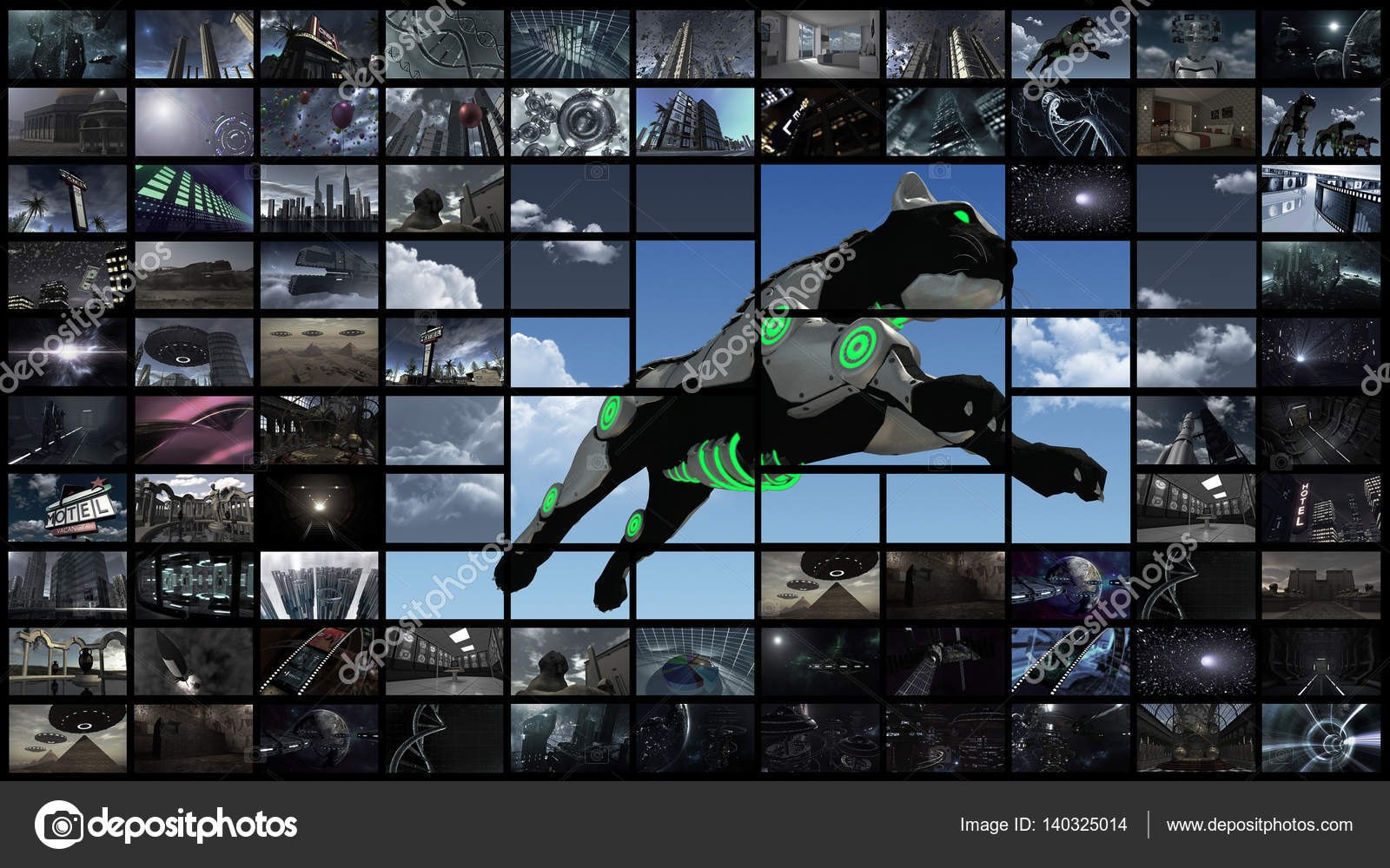 Video wall panorama — Stock Photo © fredmantel #140325014