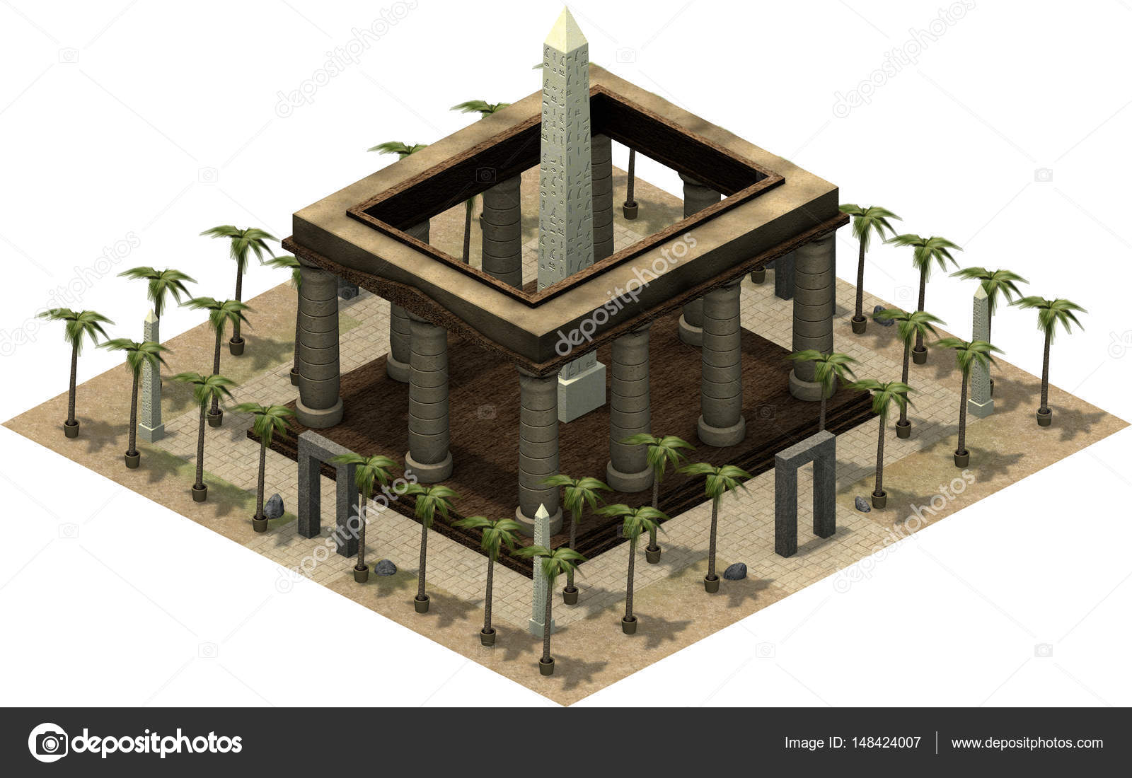 Isometric platform of ancient Egypt — Stock Photo © fredmantel #148424007
