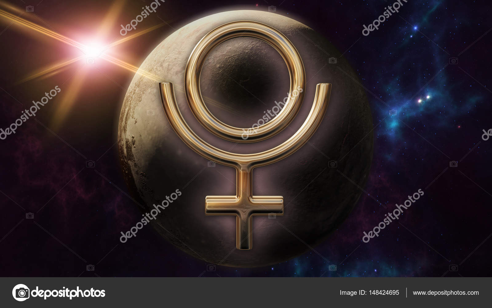 Pluto zodiac horoscope symbol Stock Photo by ©fredmantel 148424695