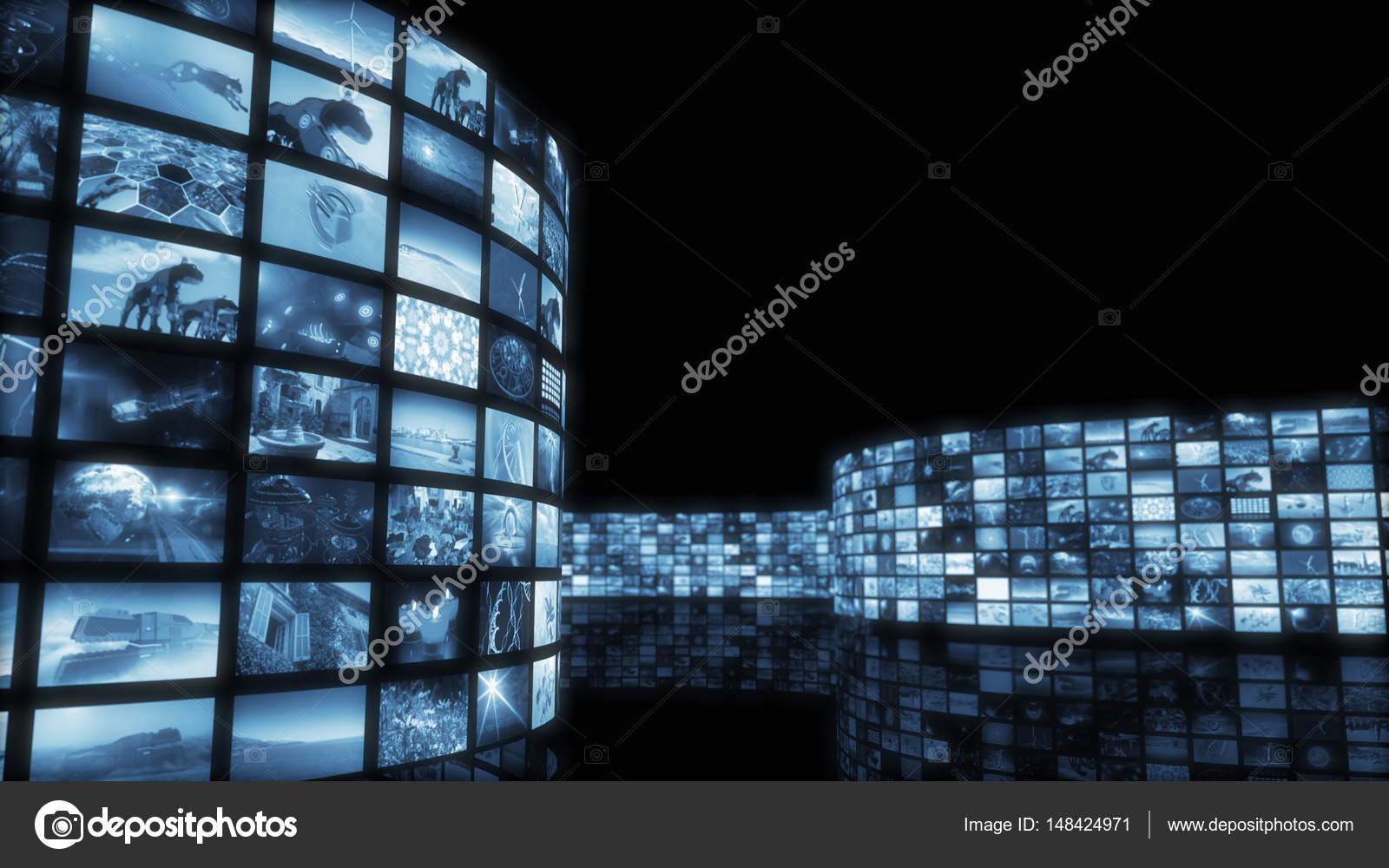 3D video wall — Stock Photo © fredmantel #148424971