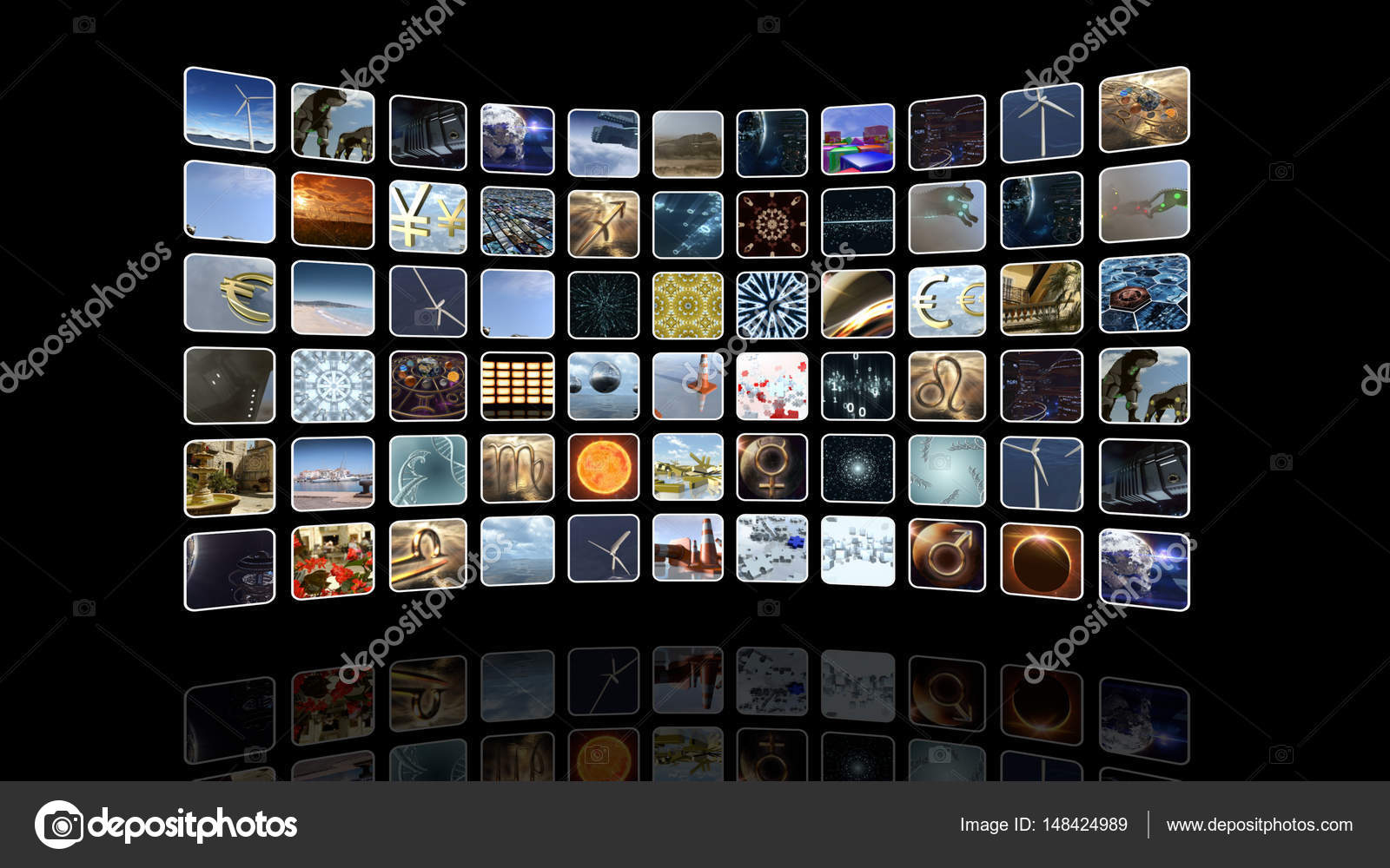 3D video wall — Stock Photo © fredmantel #148424989