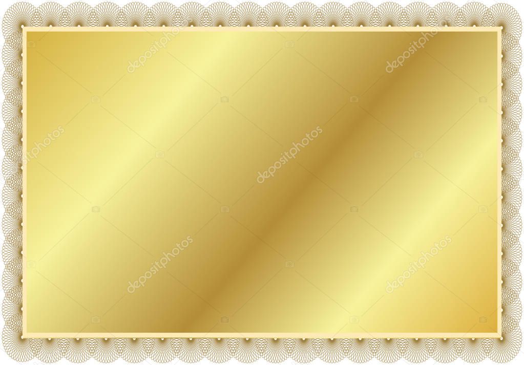 Gold plate vector illustration — Stock Photo © jamesstar #136590666