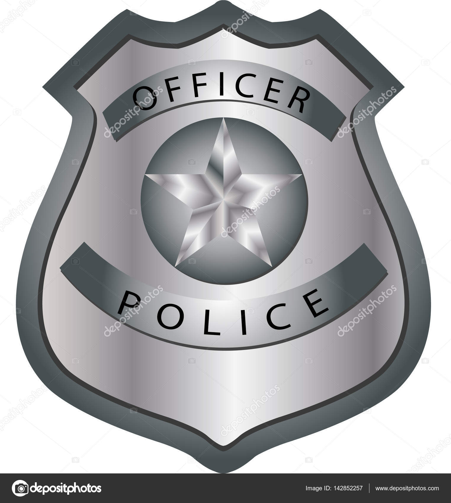 Dibujo De Placa De Oficial De Policía Imágenes De Placa Policia