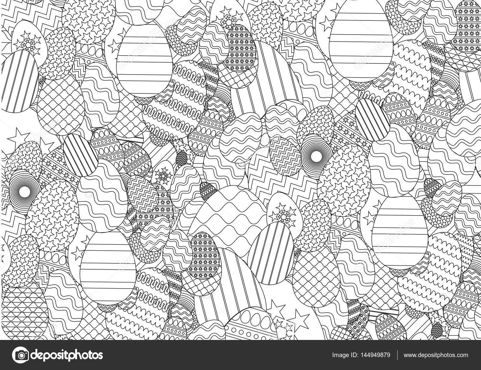 Easter egg zentangle | Easter egg zentangle illustration — Stock Photo ...
