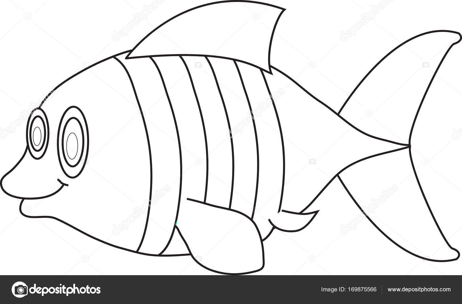 Fish Line drawing illustration Stock Illustration by ©jamesstar #169875566
