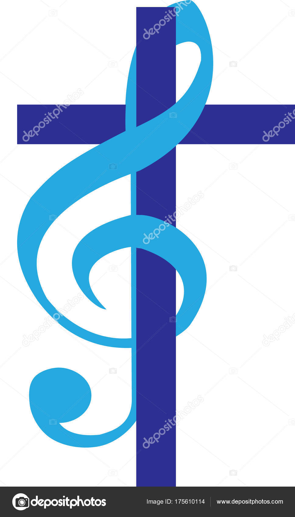 Cross and treble clef — Stock Photo © jamesstar #175610114