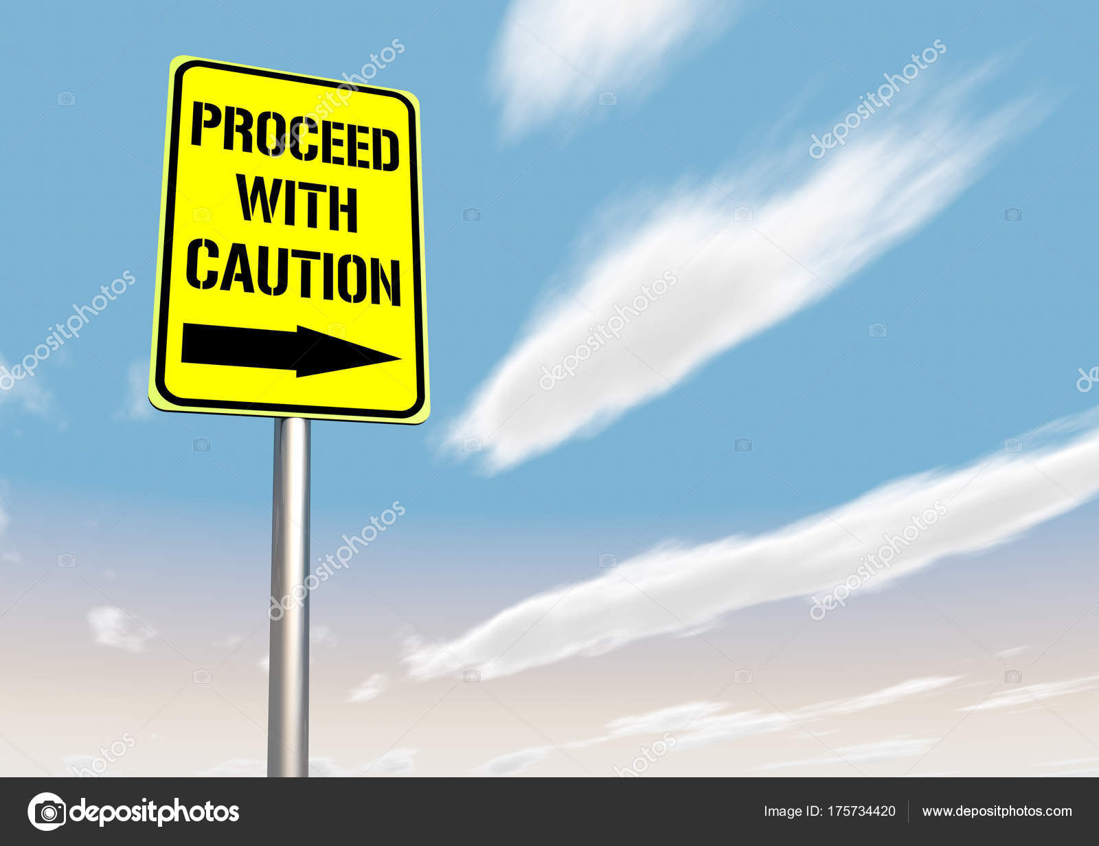 Proceed Caution Sign Stock Photo by ©jamesstar 175734420