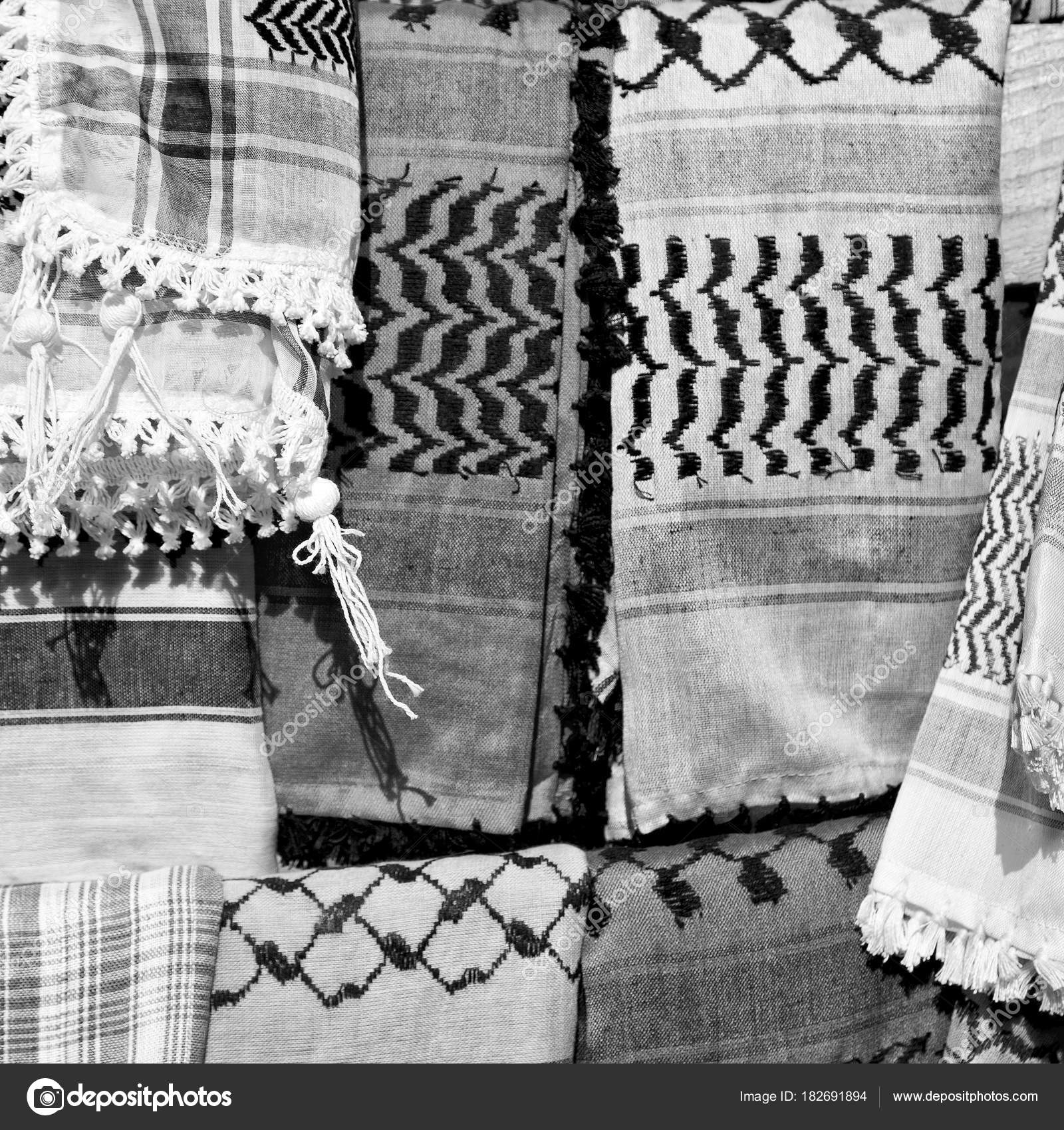 Texture Cotton Traditional Symbolic Arabian Scarf Background Abstract ...