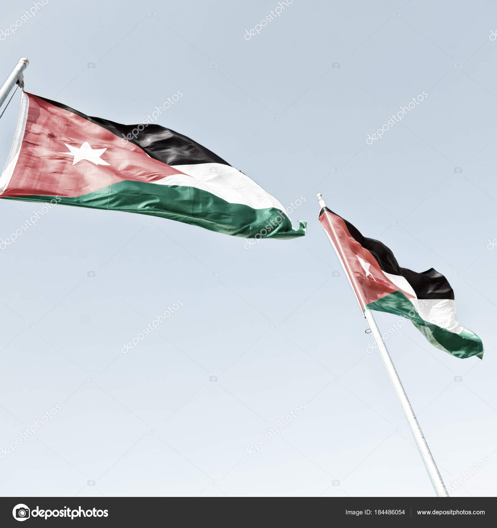 Jordan National Flag Wind — Stock Photo © lkpro #184486054