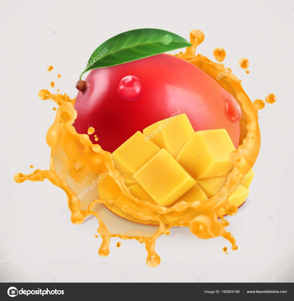 Mango Juice Splash Wallpaper