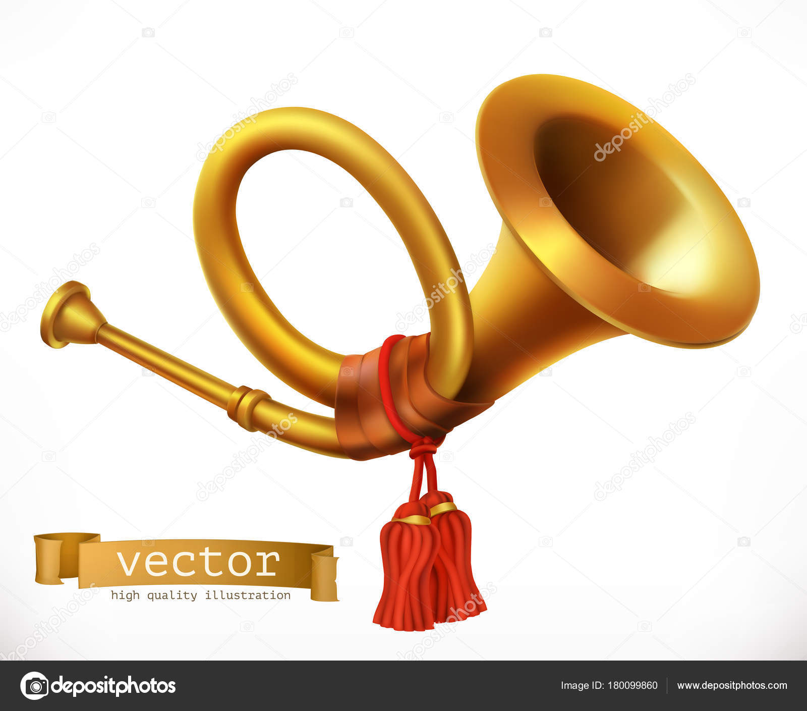 Golden Trumpet. Horn. vector icon — Stock Vector © natis76 #180099860 Golden Trumpet. Horn. vector icon — Stock Vector © natis76 #180099860