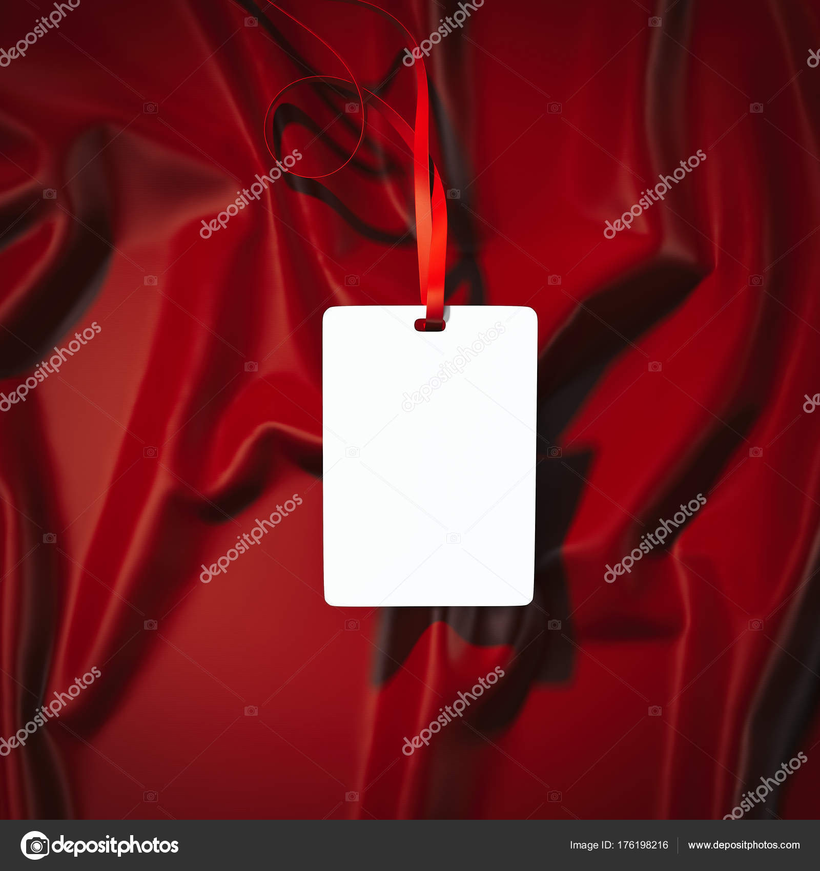White badge with ribbon. 3d rendering — Stock Photo © ekostsov #176198216