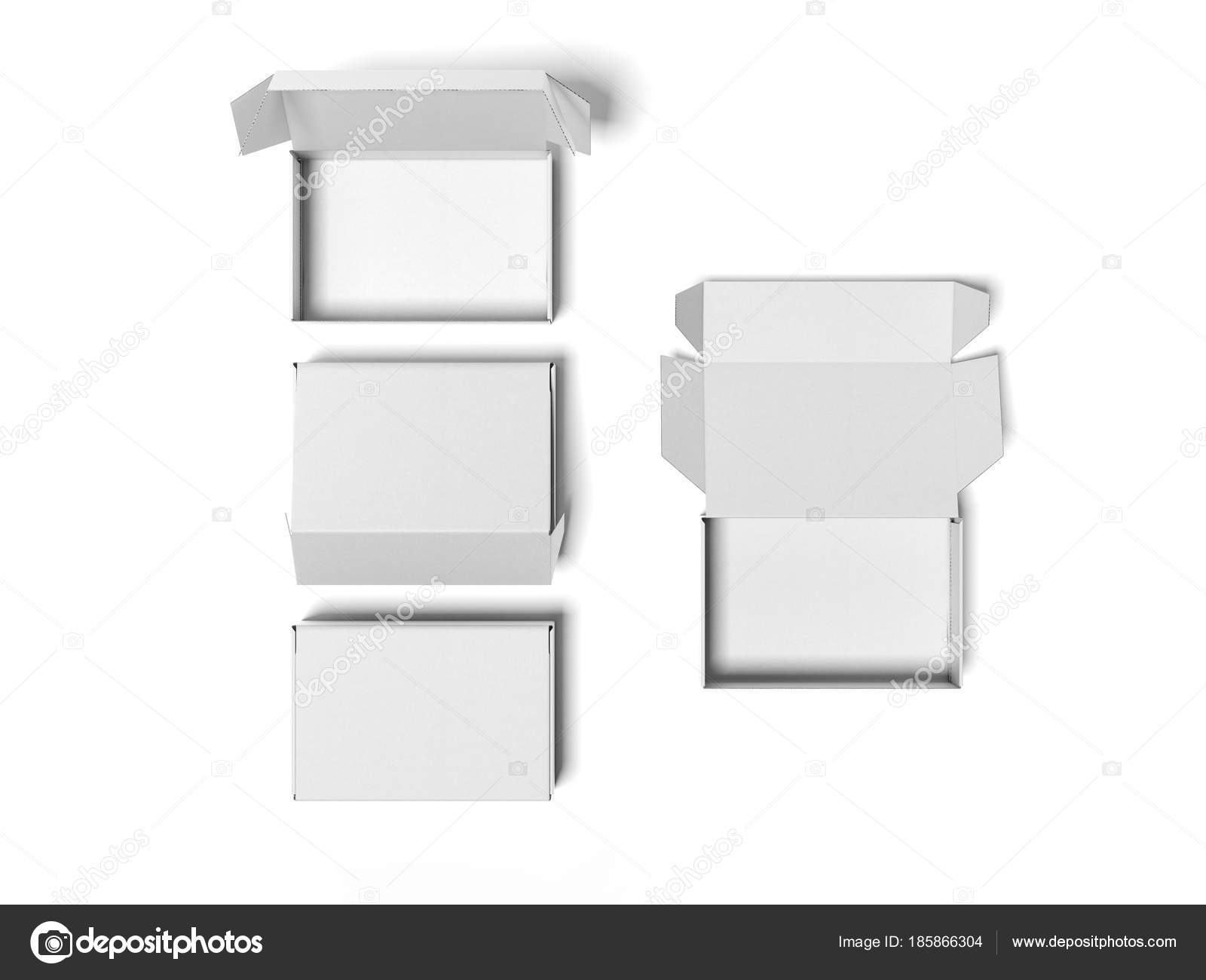 White paper packages. 3d rendering Stock Photo by ©ekostsov 185866304