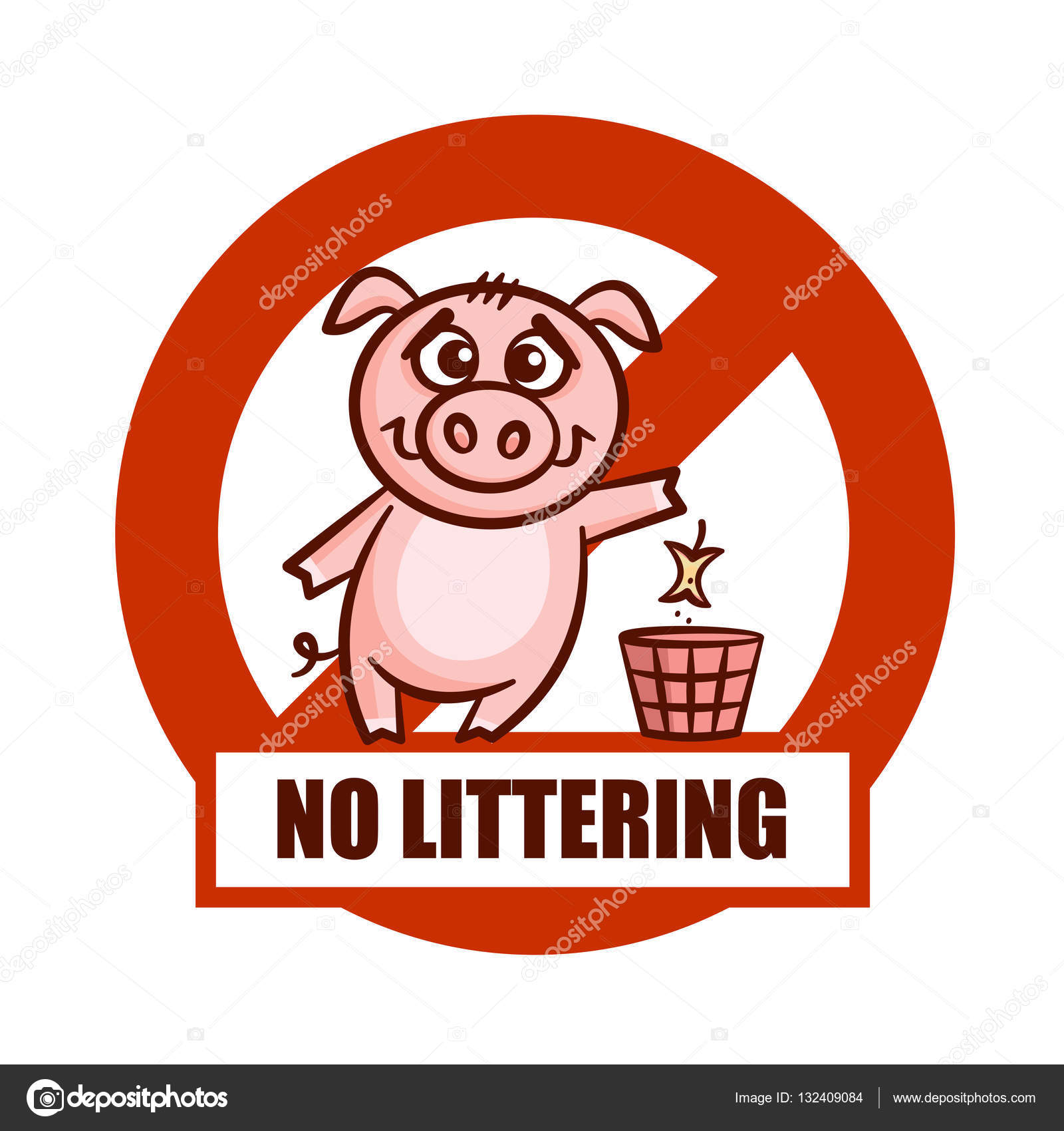 No Littering Cartoon