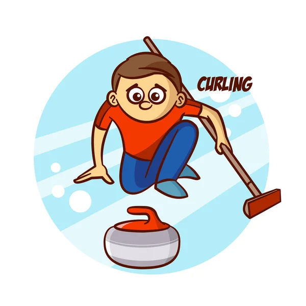 Curling Broom Clipart Animated