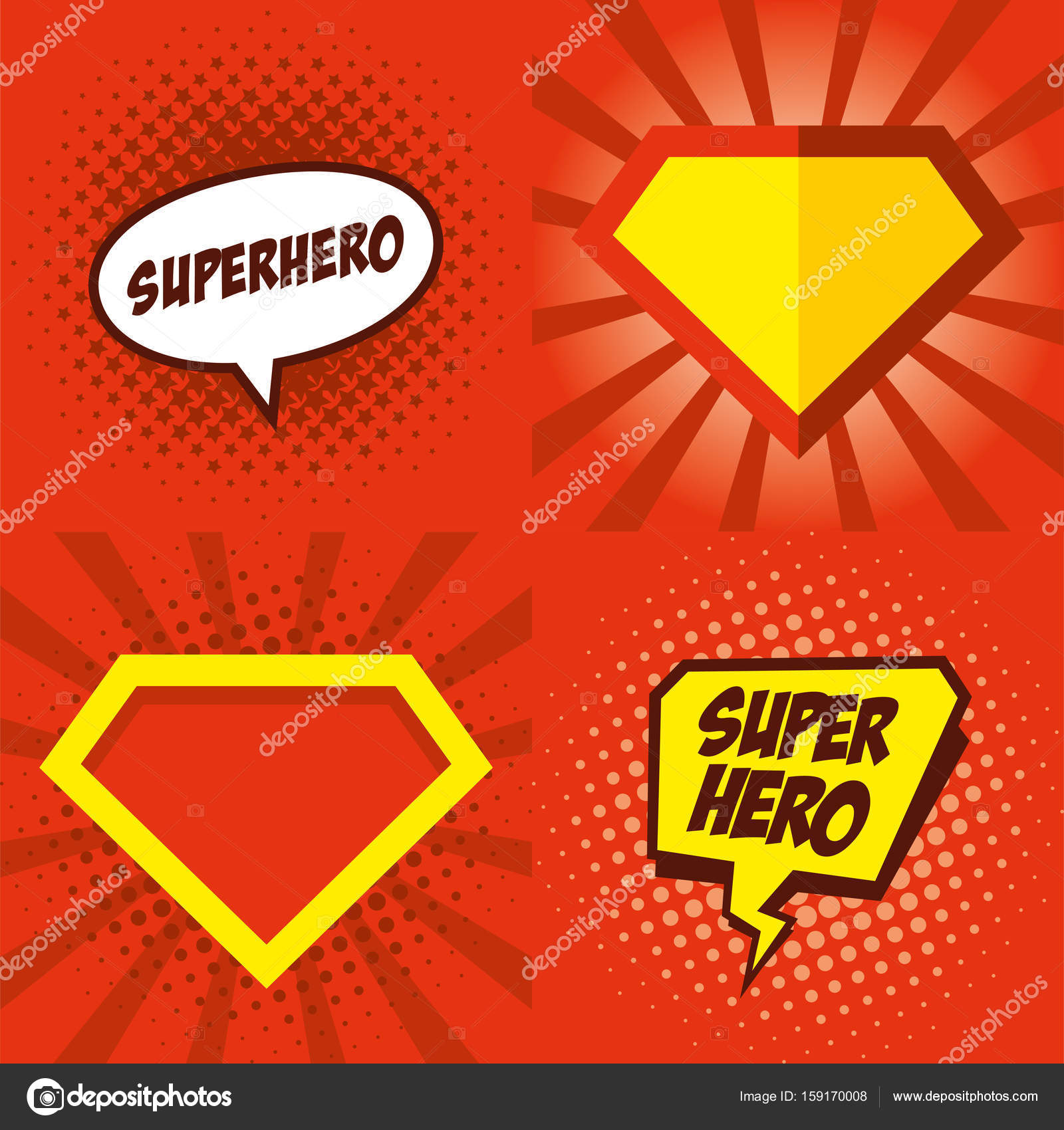 Logotipos De Super Herois Pop Art