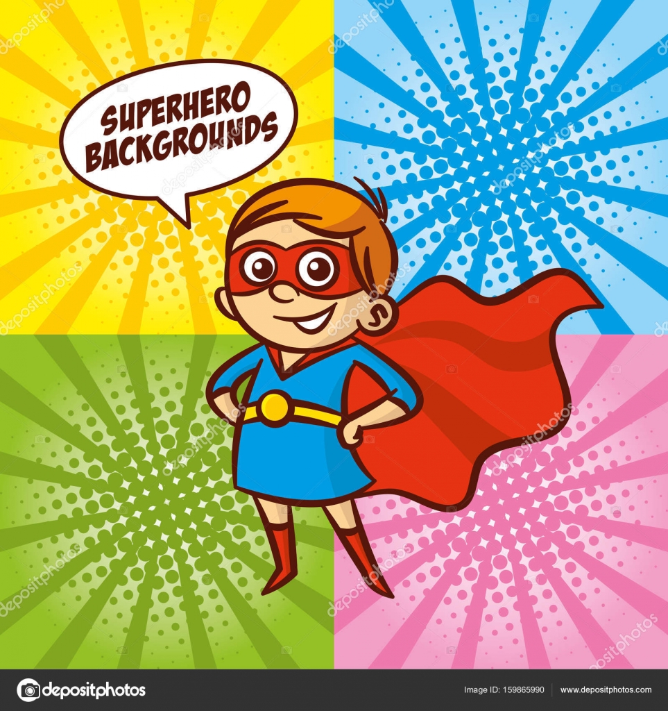 Free Animated Superhero Clipart Coloring