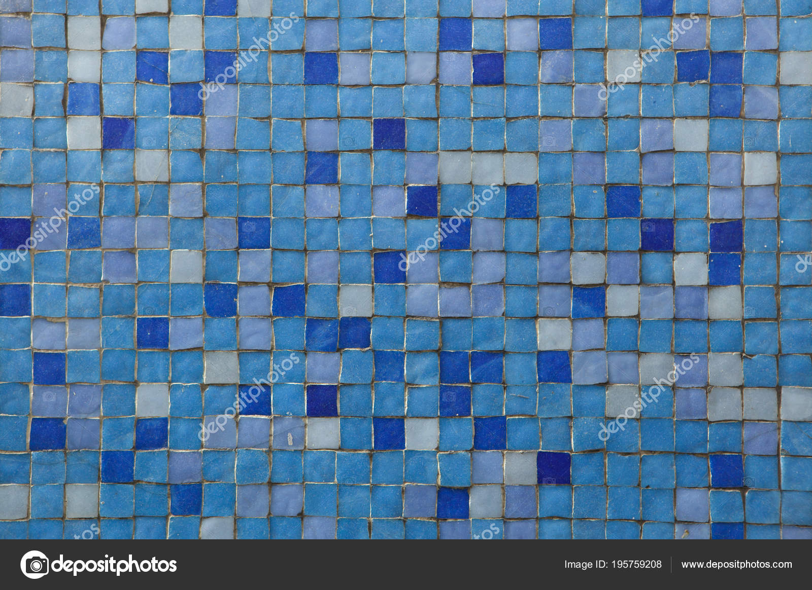 Blue Mosaic Tiles Texture
