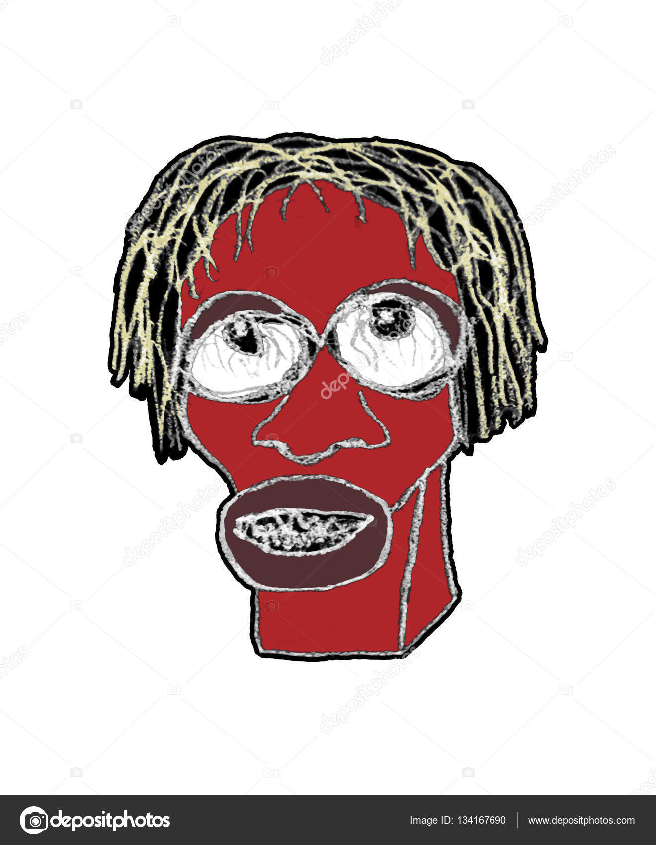 Grotesque Man Caricature Illustration Stock Illustration by ...