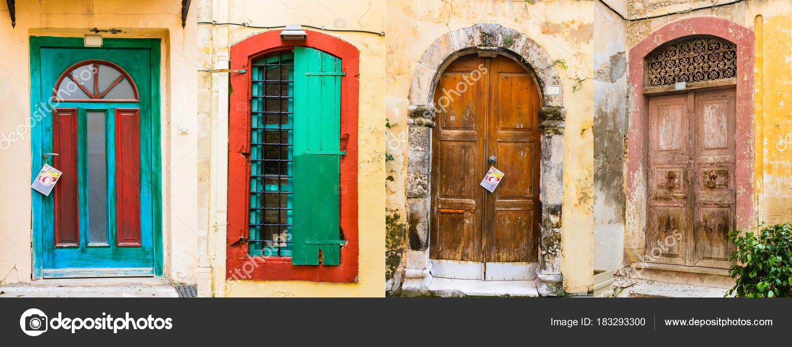 Old wooden doors. (From Crete island, Greece) Stock Photo by ©Maugli ...