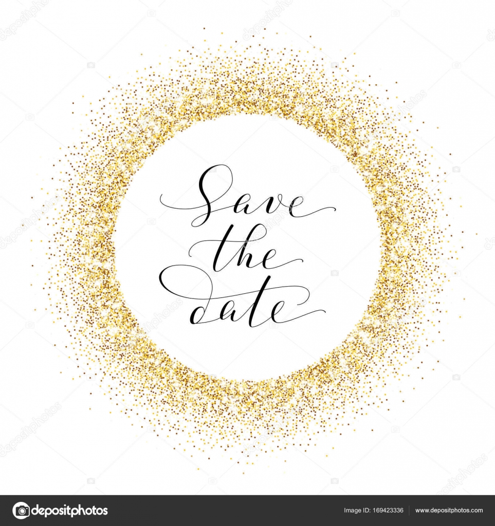 Image vectorielle Enregistrer la carte de date, calligraphie ...