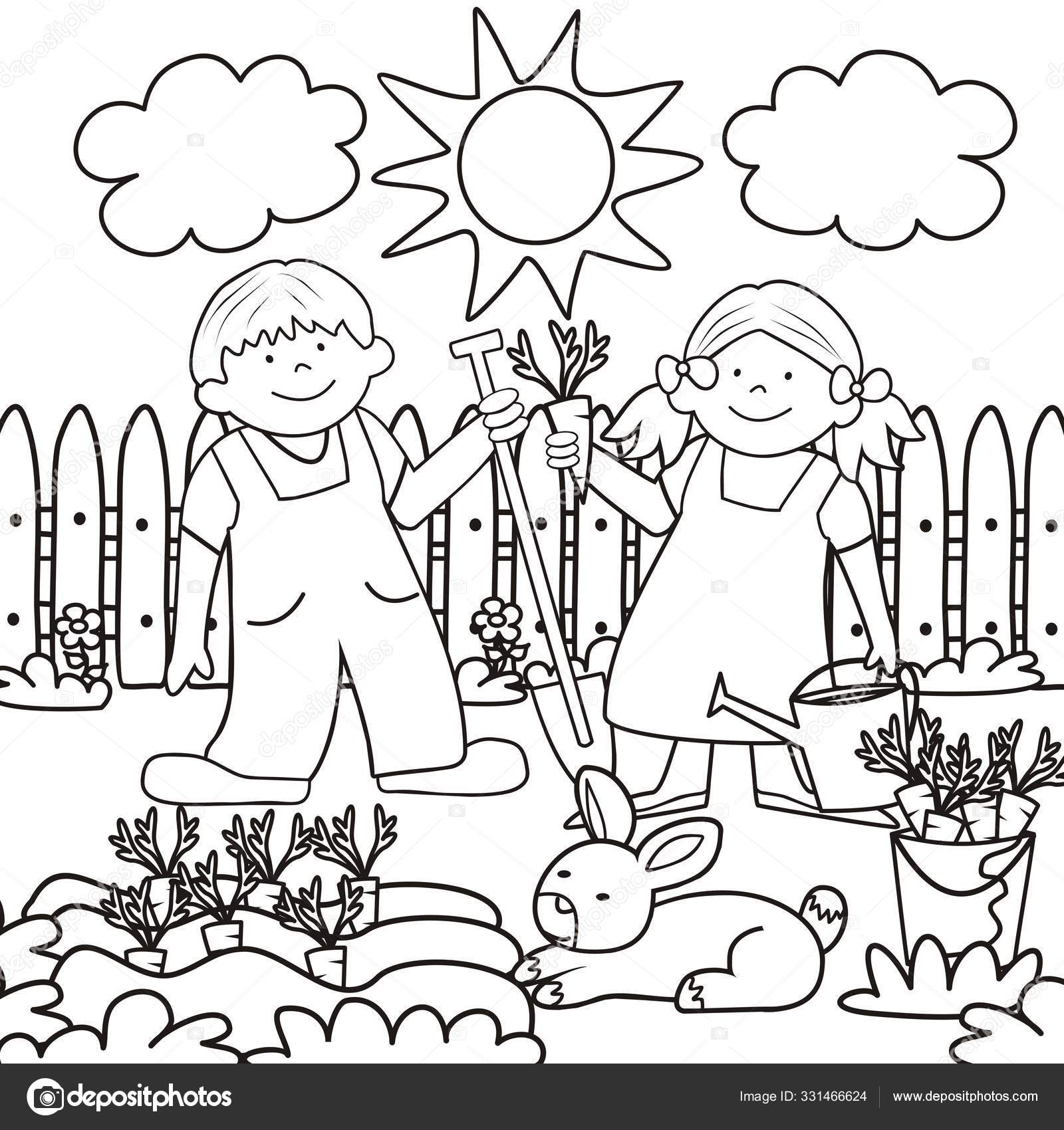 Gardening Clipart Black And White