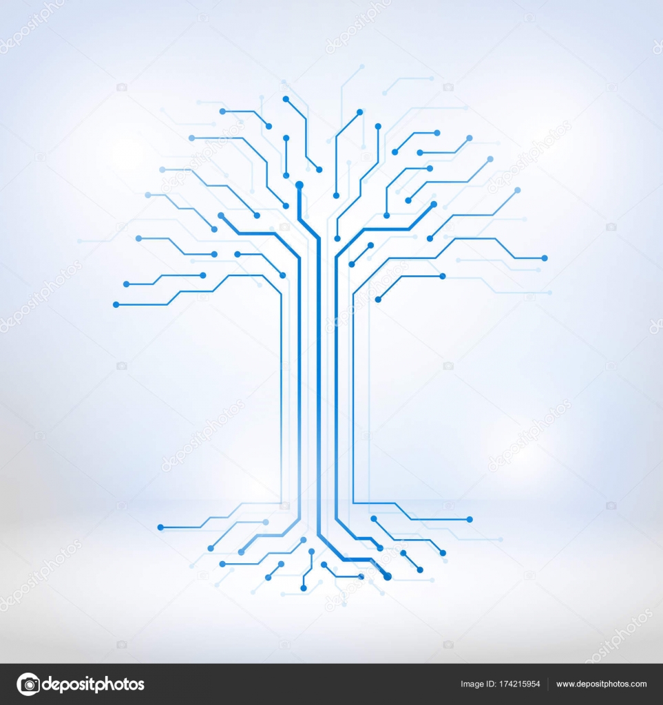 Digital tree made of circuits Stock Vector Image by ©thesomeday123 ...