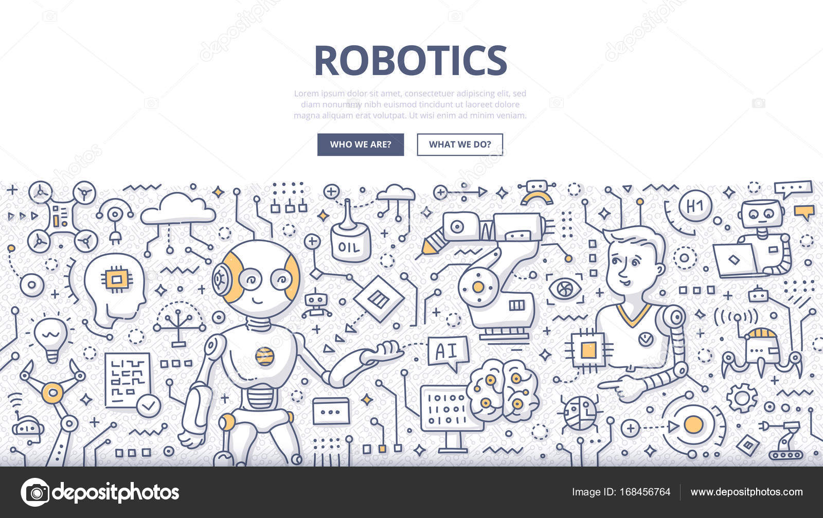 Robotics Doodle Concept Stock Vector Image by ©koctia #168456764