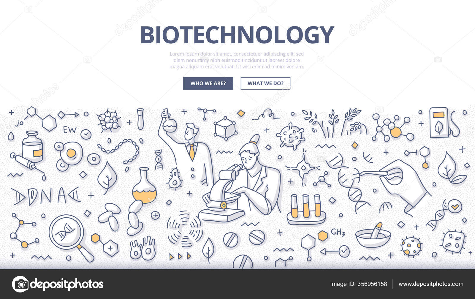 Biotechnology Bioengineering Concept Scientists Conducting Experiment ...