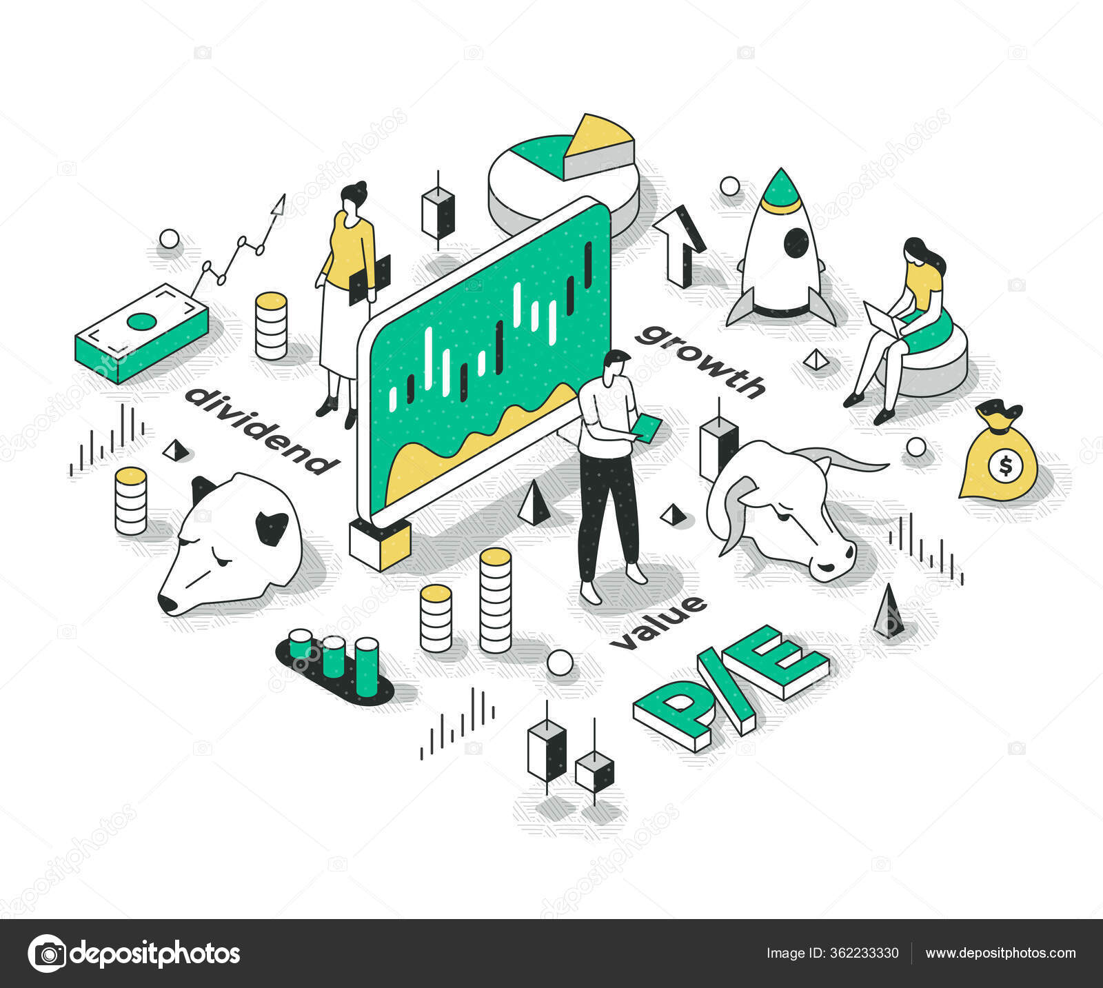 Concept Building Investment Strategy Ways Increase Assets Stock Market ...
