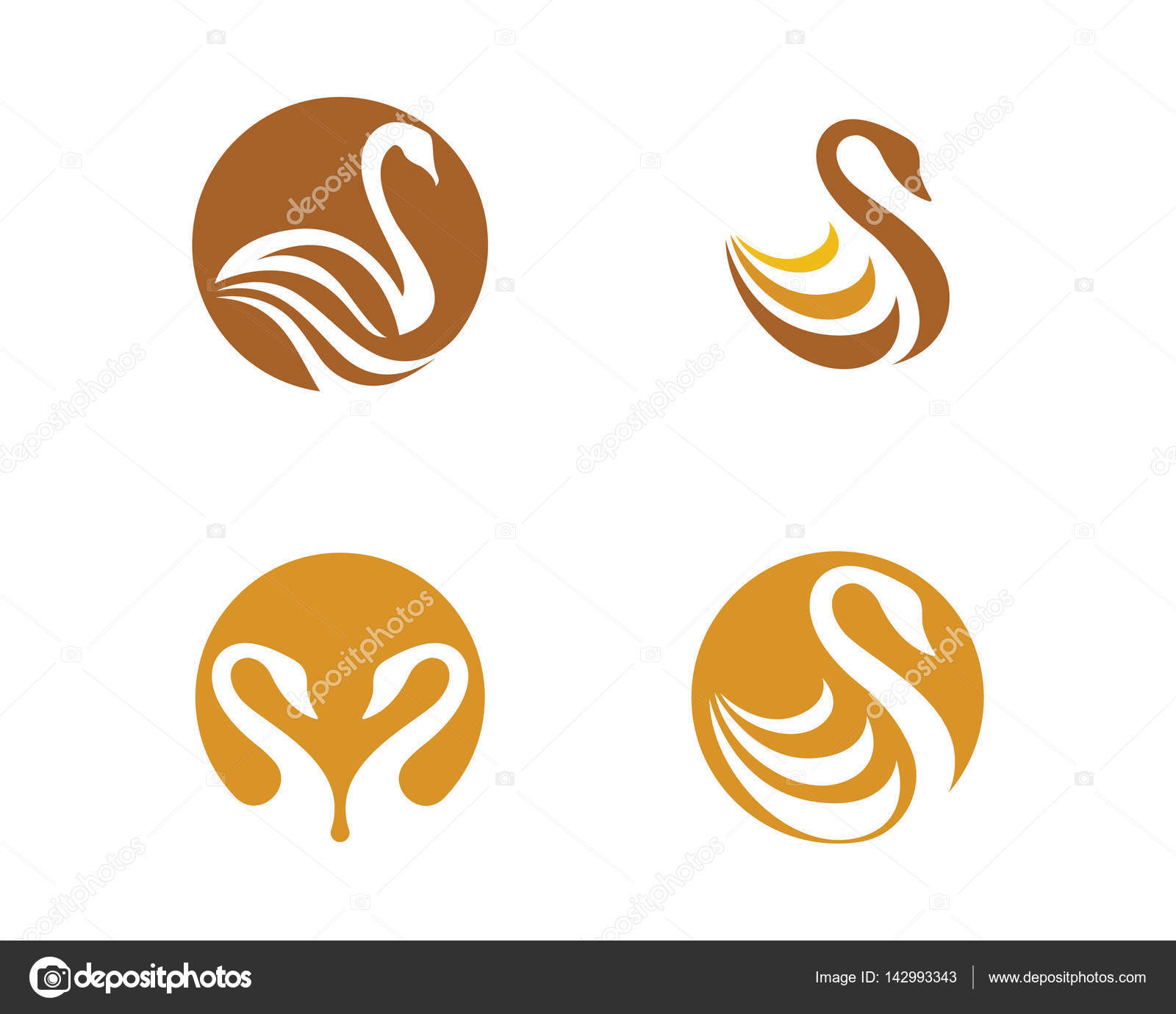 Svane logo og symboler Skabelon Stockvektor af ©elaelo 142993343