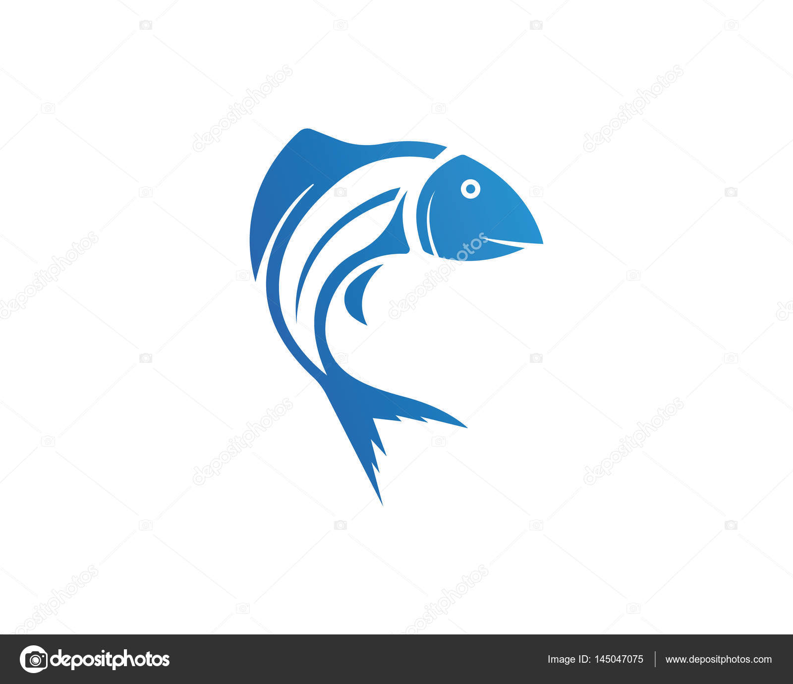Logo de peces y símbolos plantilla vector Vector de stock #145047075 de ...