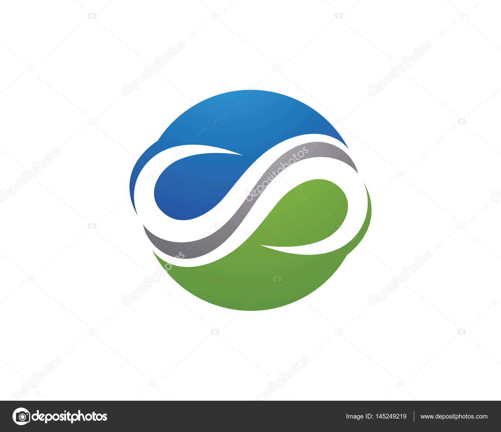 Infinity nature line vector logo and template Stock Vector Image by ...