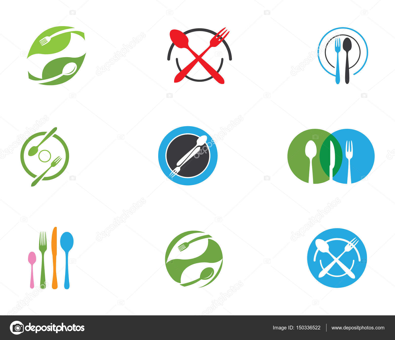 Restaurant food logo and symbols Stock Vector Image by ©elaelo #150336522