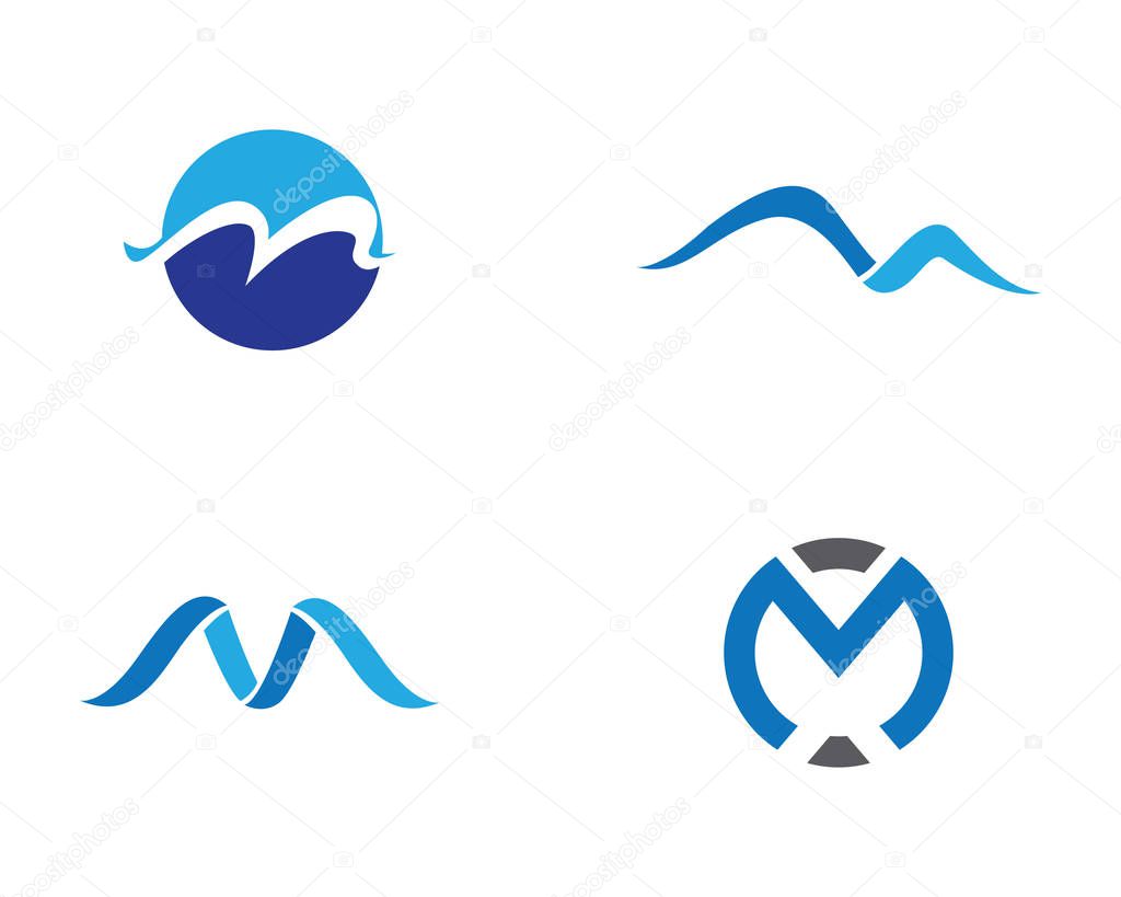 M letter wave Logo Template vector illustration — Stock Vector © elaelo ...