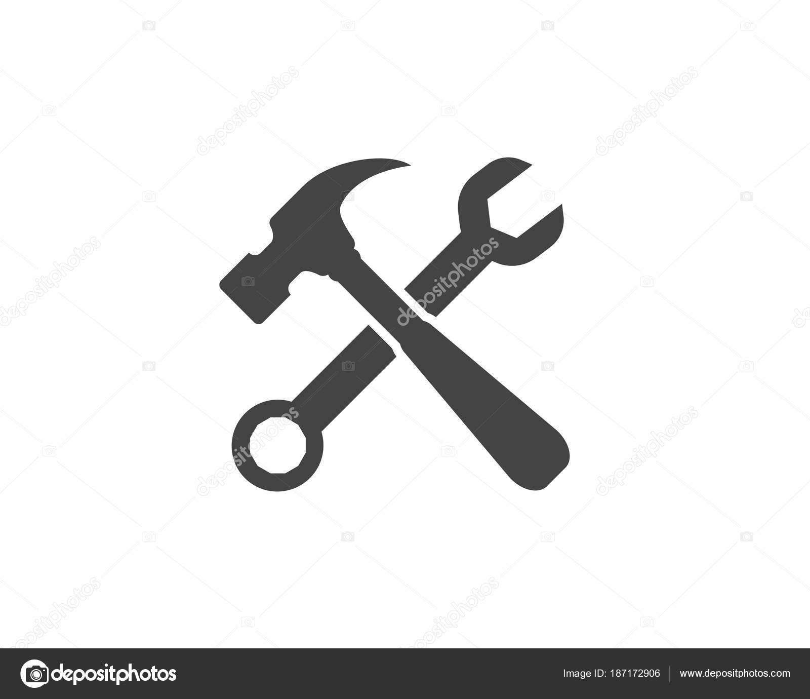 Hammer Wrench Icon Vector