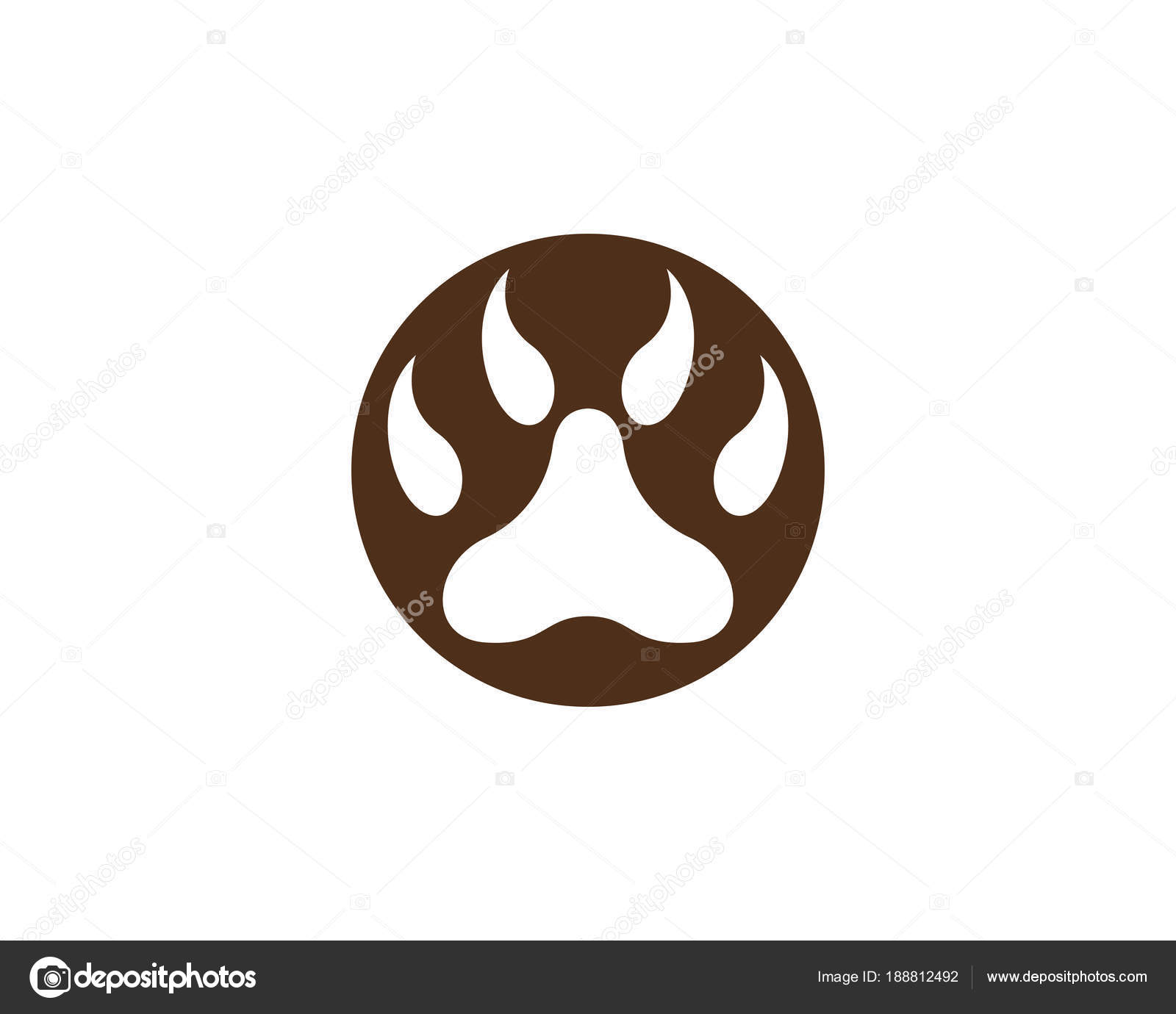 Paw Logo design vector illustration Stock Vector by ©elaelo 188812492