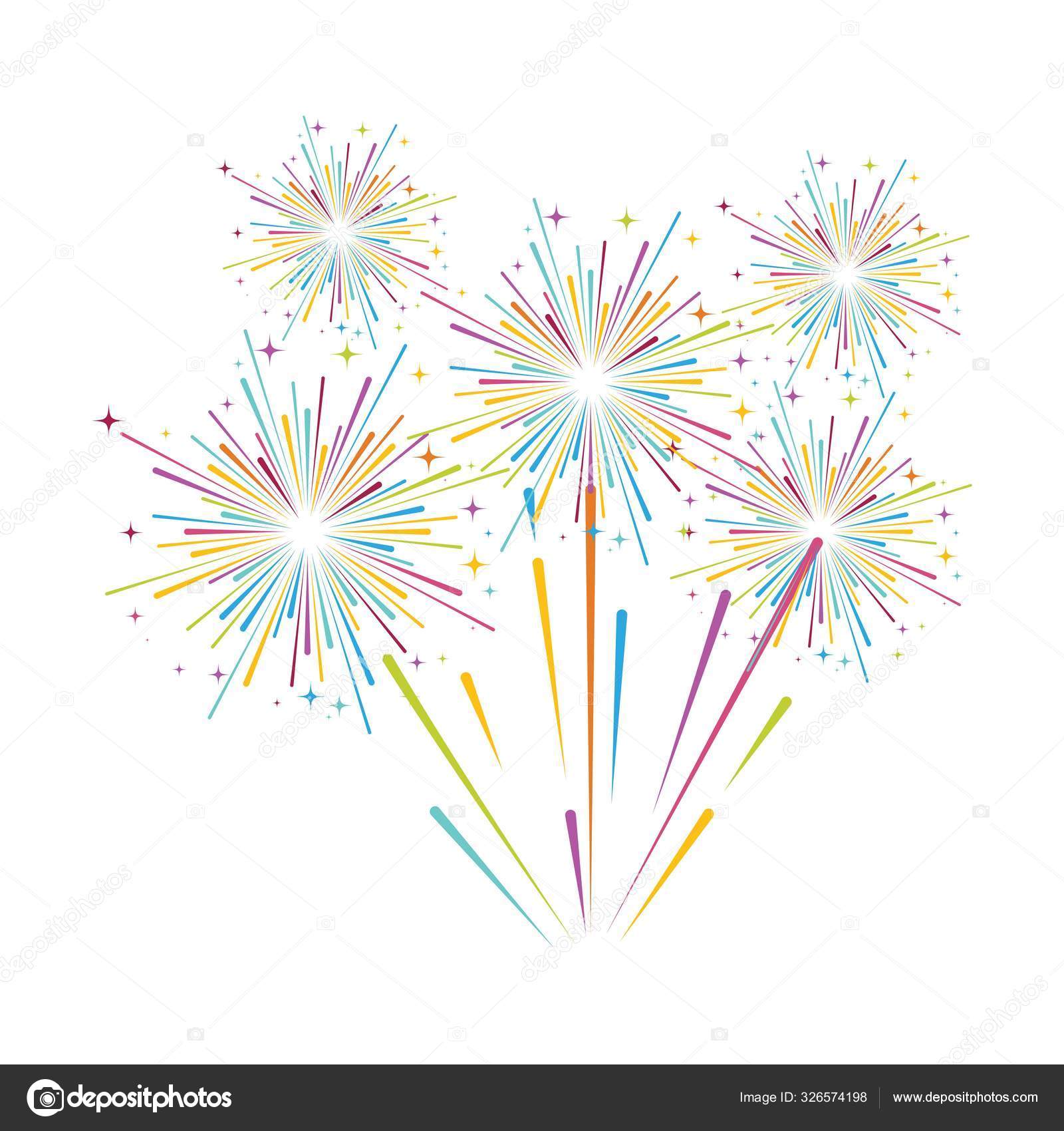 Ilustración del icono del vector de fuegos artificiales Vector de stock ...