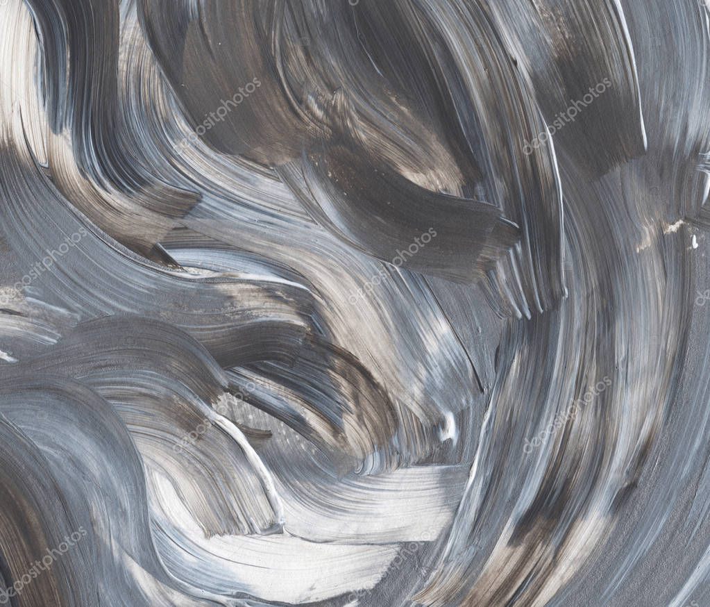 Grey Abstract acrylic paint texture on canvas, background. — Stock ...