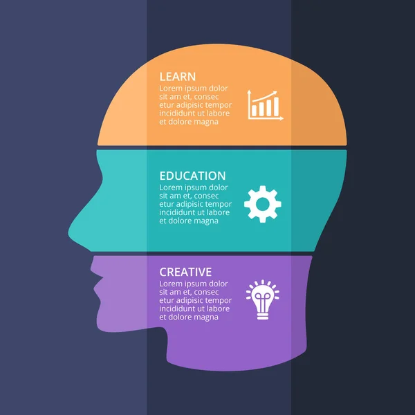 Infographics brainstorming vector flat design template — Stock Vector ...