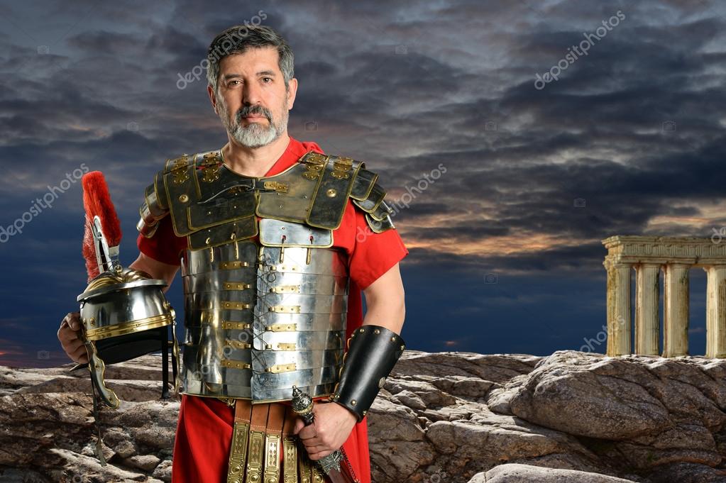Roman Centurion with Metal Armor Stock Photo by ©ginosphotos1 124953814