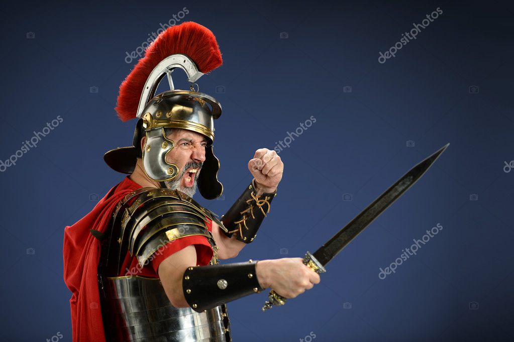 Roman Centurion Using Sword Stock Photo by ©ginosphotos1 125197966