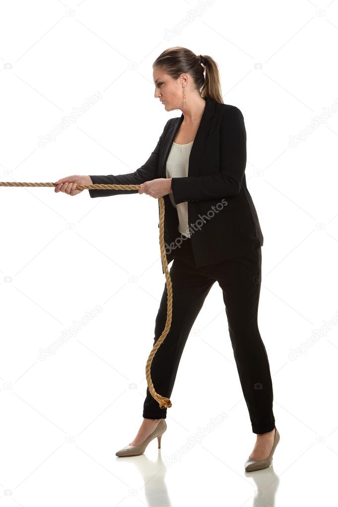 Woman Pulling Rope Stock Photo by ©ginosphotos1 126312766