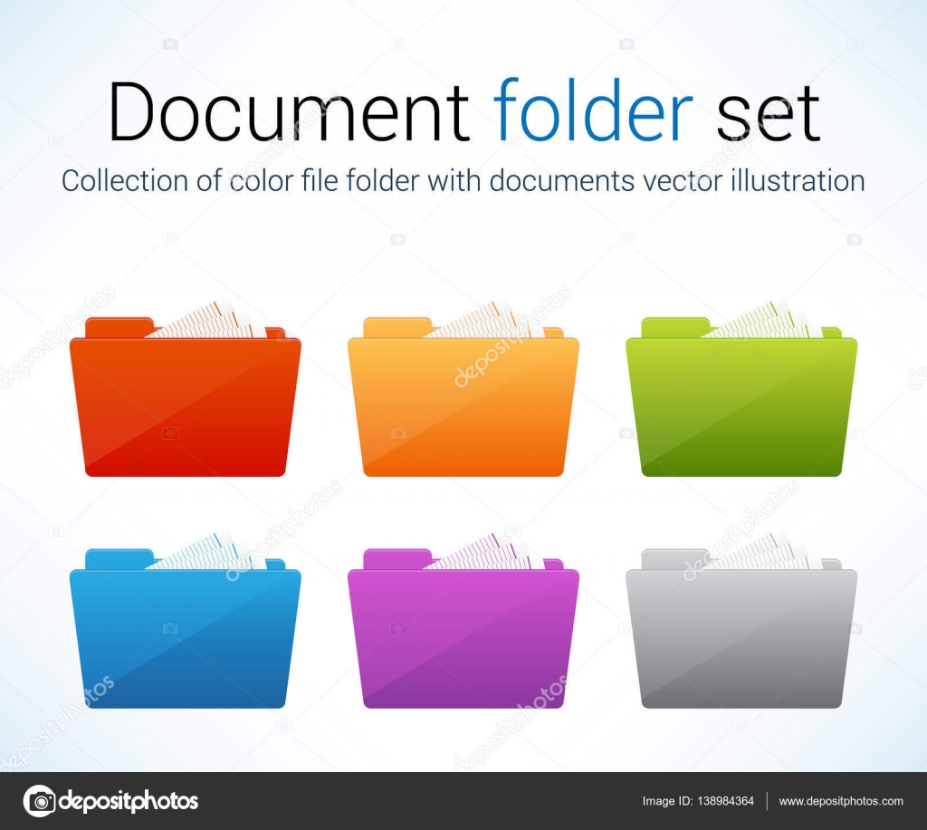 File folder collection — Stock Vector © polesovsky #138984364