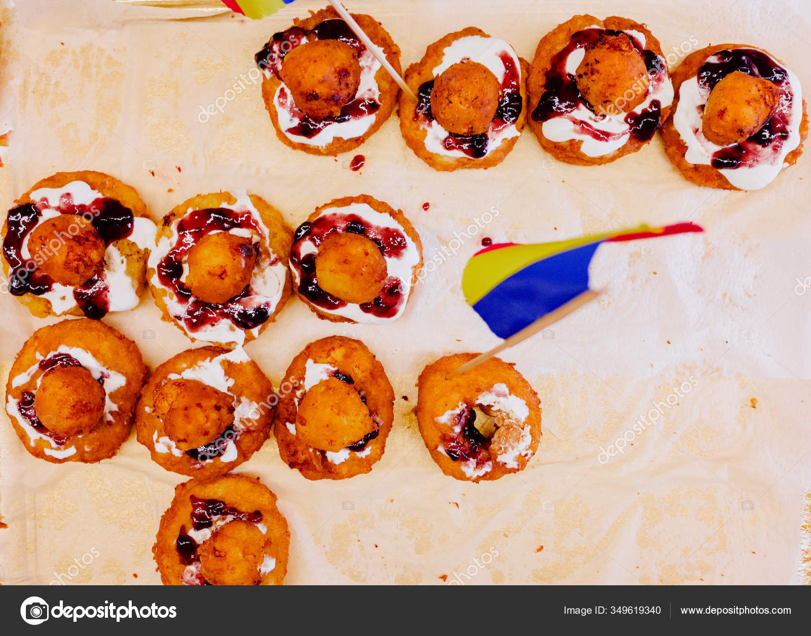 Romanian Typical Stuffed Pastries Papanasi Delicious Dessert ...