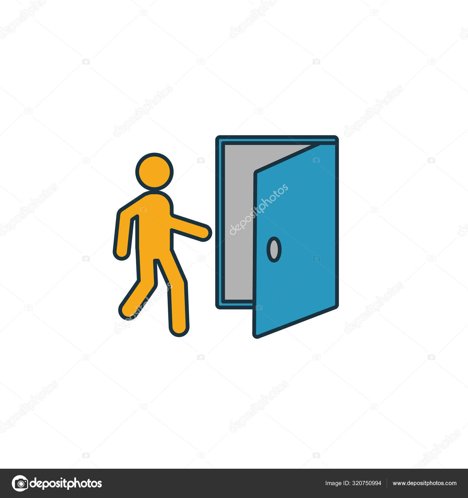 Image vectorielle Icône de sortie. Élément simple de centre commercial ...