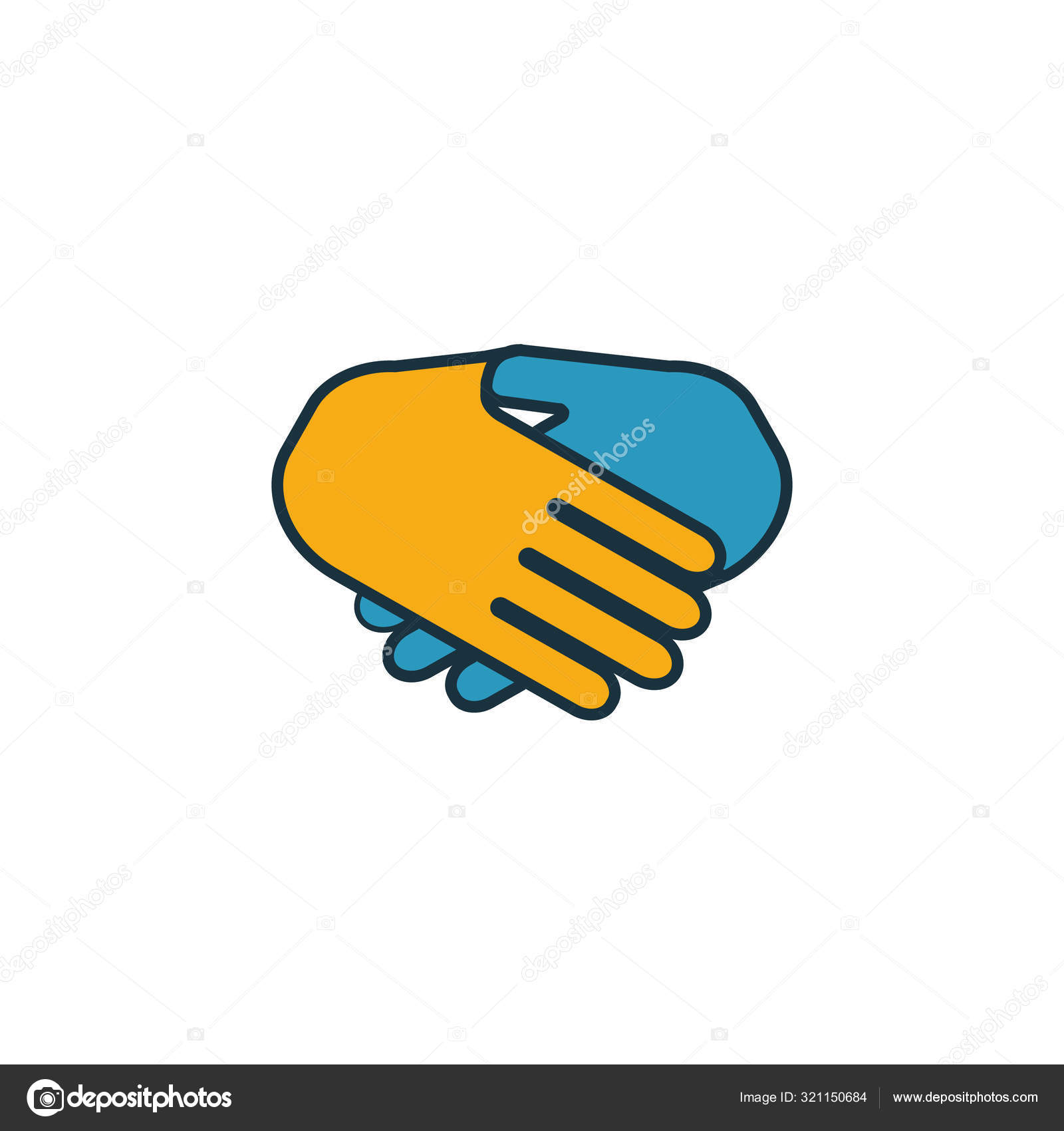 Partnership icon. Outline filled creative elemet from advertising icons ... Partnership icon. Outline filled creative elemet from advertising icons ...