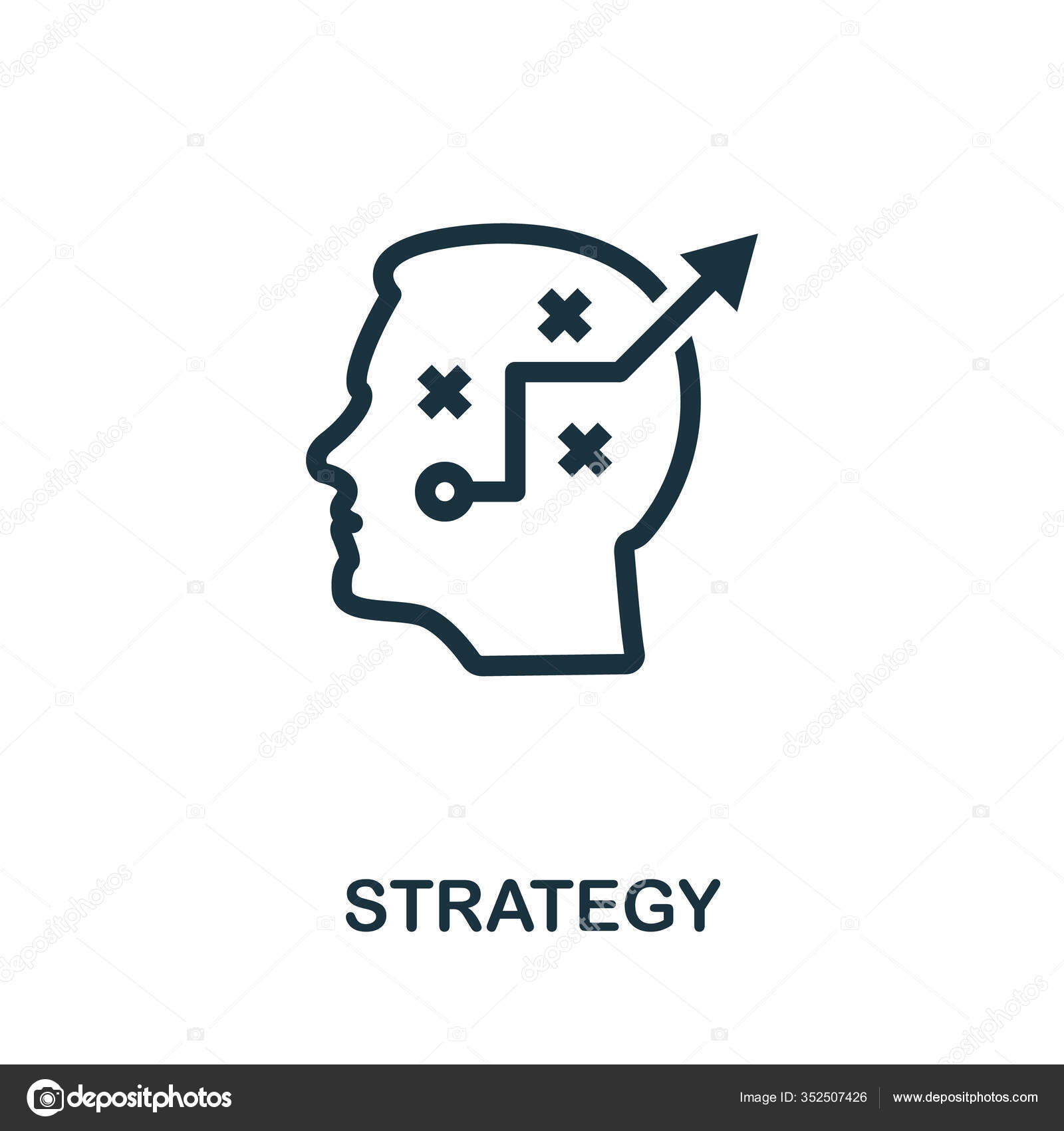 Strategy Icon Simple Element Business Disruption Collection Filled Strategy Icon Stock Vector by ...